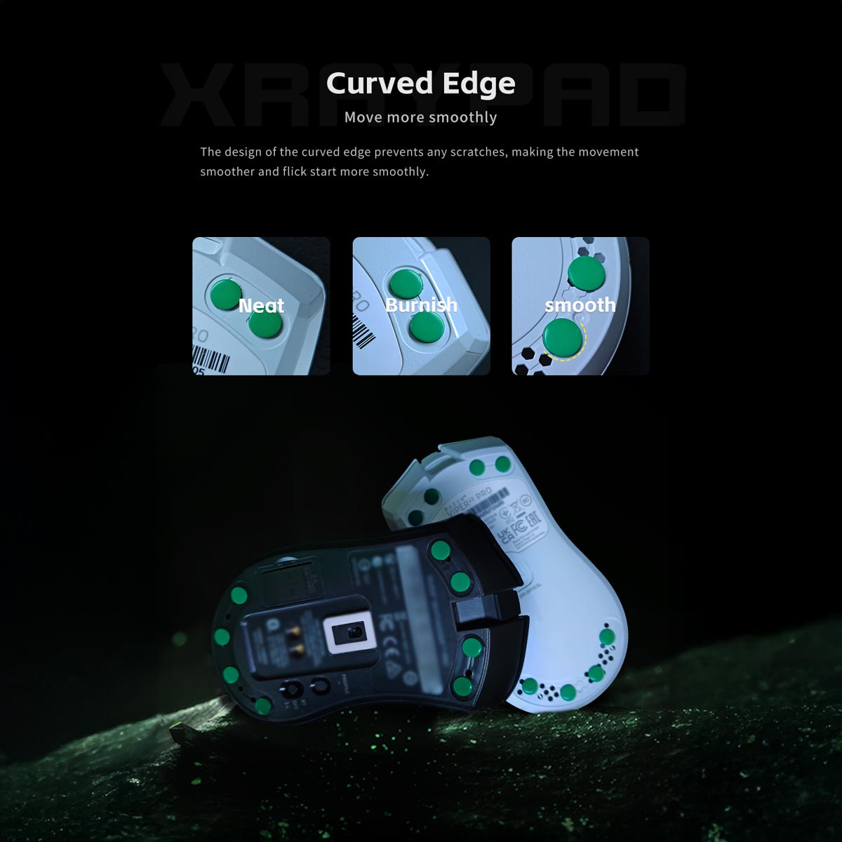 X-Raypad Jade Air Mouse Skates - Universal Dots – JP Gaming